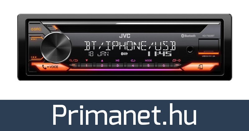 JVC KD-T922BT Bluetooth autórádió (12514) - PRIMANET