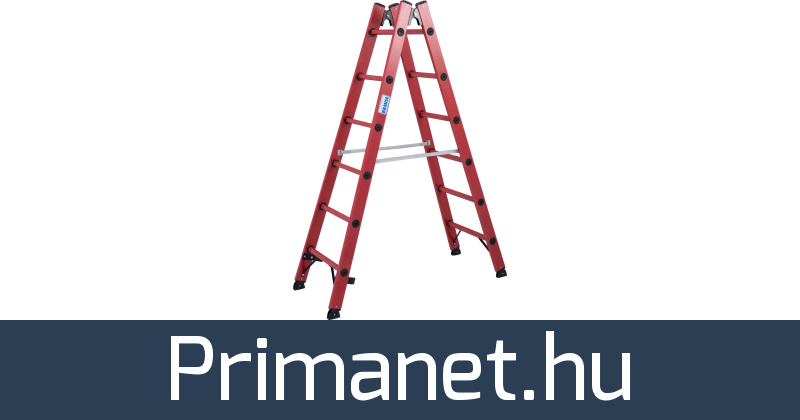 Krause Stabilo műanyag létrafokos két oldalon járható létra, 2x6 ...